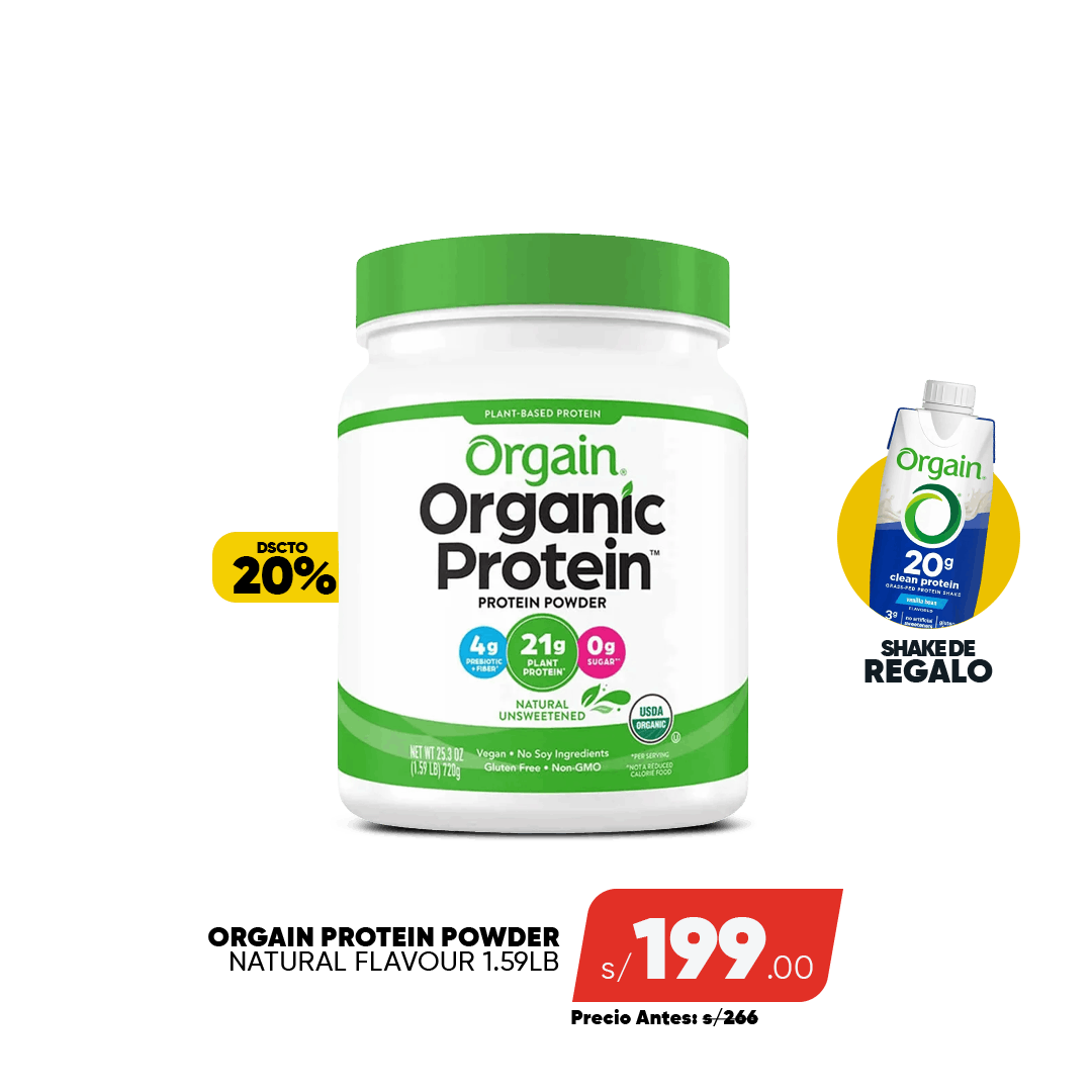 Pack Orgain Natural 1.59kg + Shake Vainilla | Proteína Orgánica Premium ...
